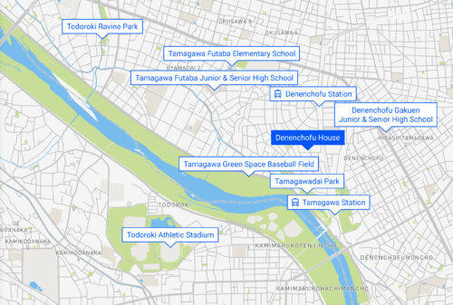 Denenchofu 3-Chome House – Area Map | Housing Japan