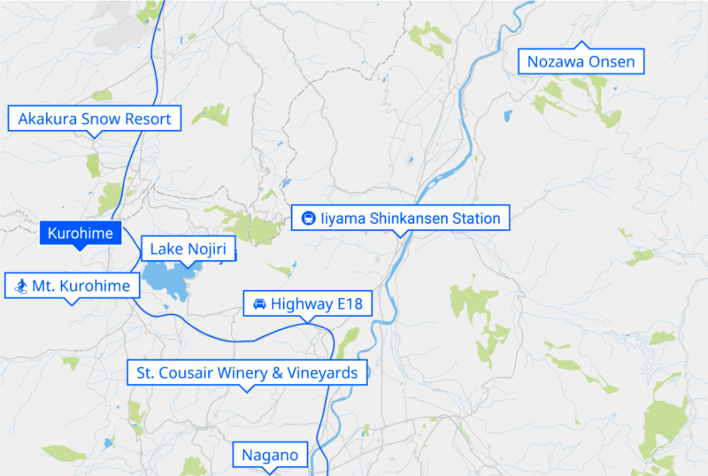 Kurohime Kogen – Area Map | Housing Japan