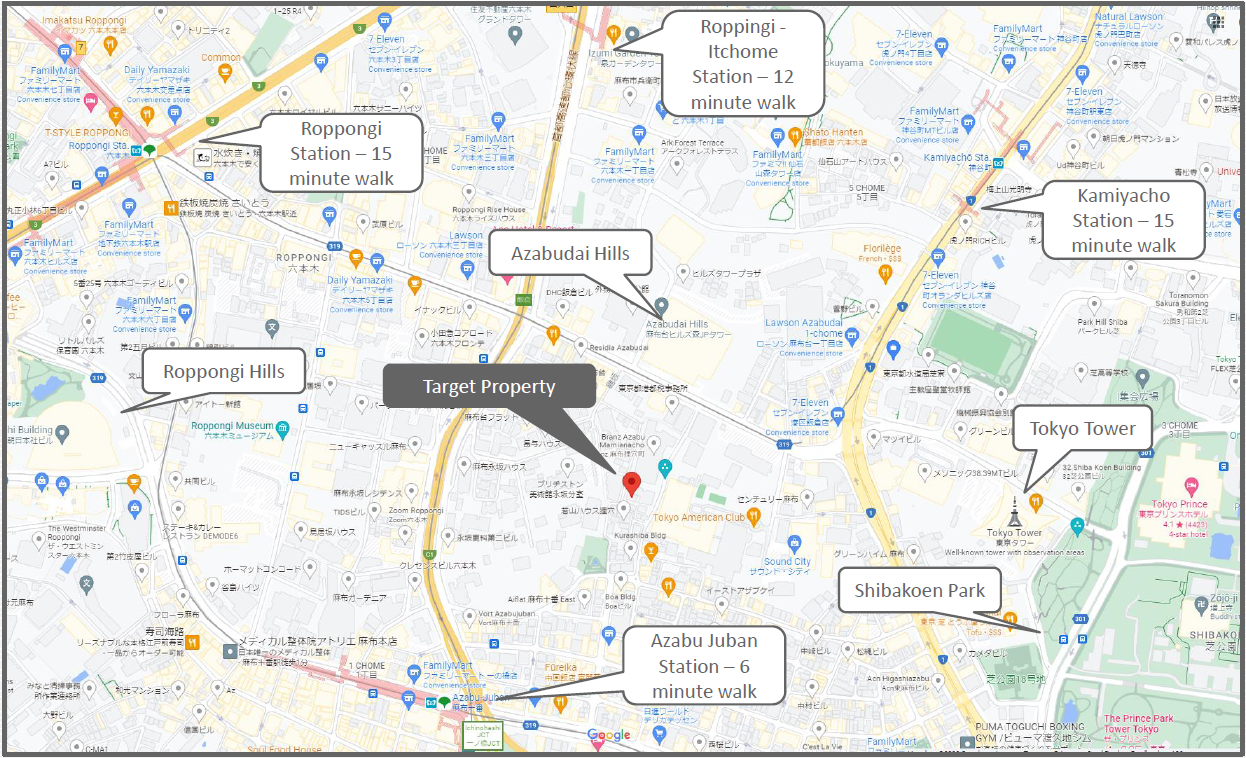 Build for Sale in Azabudai | Area Map | Housing Japan