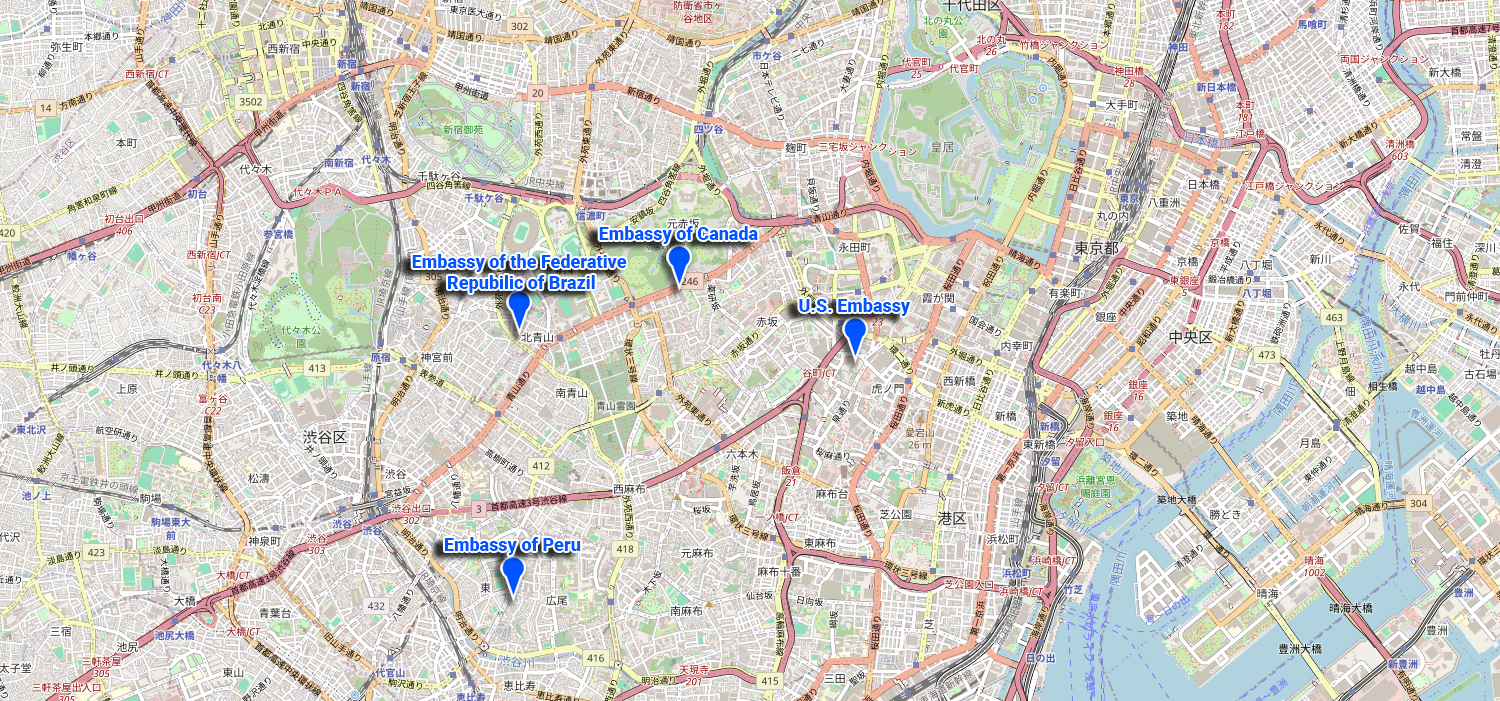 Information on Embassies in Tokyo | Housing Japan